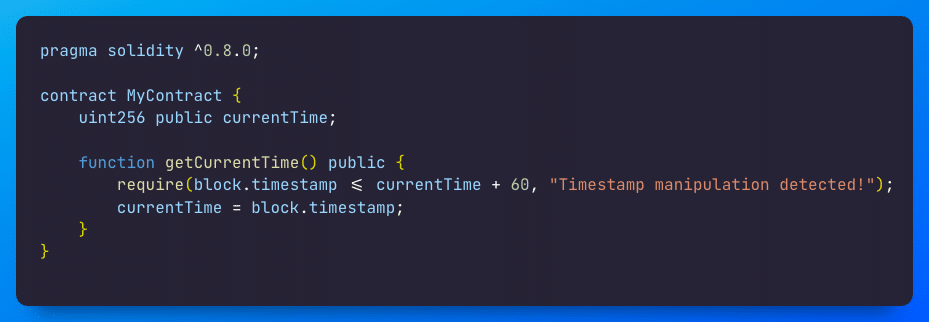 Protecting Your Solidity Contract from Block Timestamp Protecting Your Solidity Contract from Block Timestamp